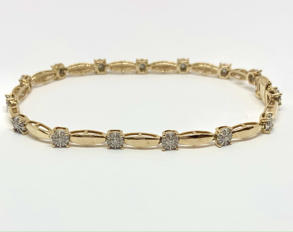 10K Yellow Gold .98CT Diamond Bracelet - Regal Jewelers